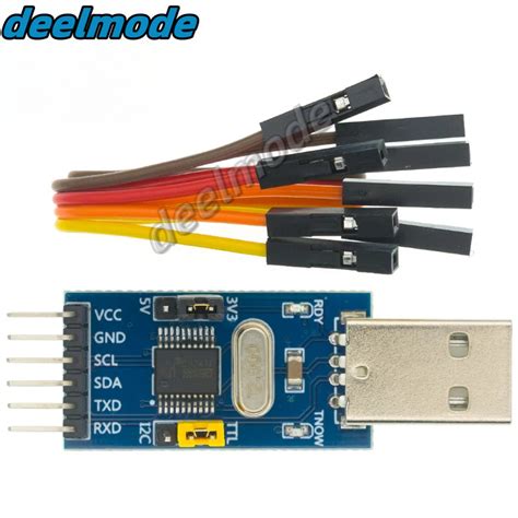 Ch341t 2 In 1 Module 3 3v 5v Usb To I2c Iic Uart Usb To Ttl Single Chip Serial Port Downloader