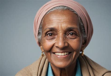 Portrait View Of A Regular Happy Smiling Eritrea Old Woman Ultra