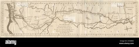 Plan Of The Intended Navigable Canal River Lee Navigation Whitworth