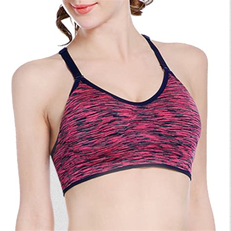 Lelinta Womens Seamless Mesh Removable Cups Sports Bra High Impact