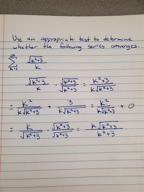Help Calc Ii Infinite Series Divergenceintegral Test Rcalculus