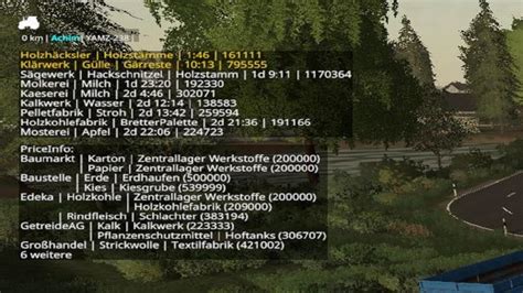 Productions Info Hud FS19 KingMods