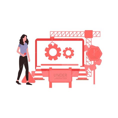 Das Computersystem Befindet Sich Im Aufbau Premium Vektor