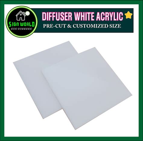 Customized Size White Diffuser Acrylic Sheet Pre Cut And Sheets Plastic