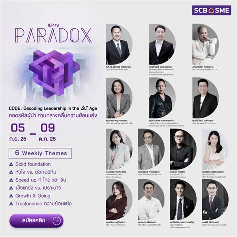 Scb 🎯 Scb Iep 19 Paradox Code Decoding Leadership In The Ai Age ถอด