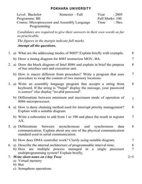 Microprocessor And Asembly Language Prgrm