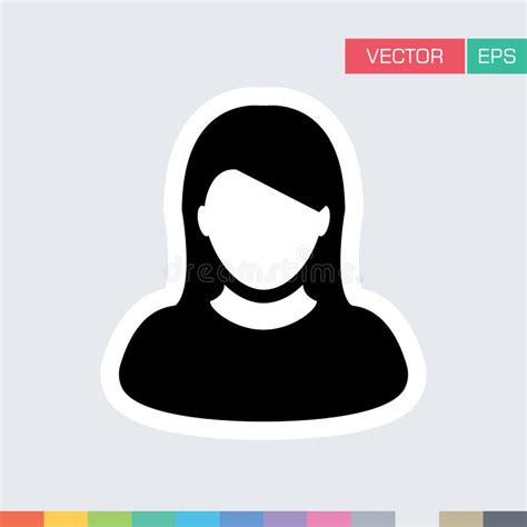 Потребитель женщина человек воплощение персона Illustra значка