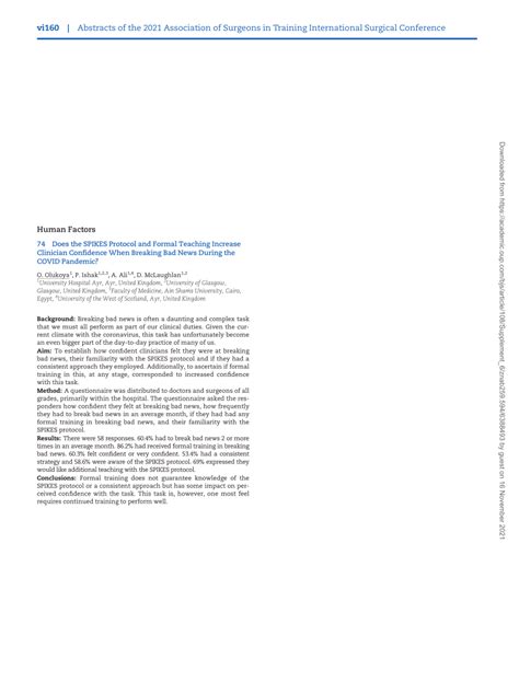 Pdf 74 Does The Spikes Protocol And Formal Teaching Increase