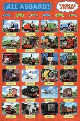 Thomas And Friends Poster All Aboard Collage 24x36 Print Image Photo Pw0 4715716263