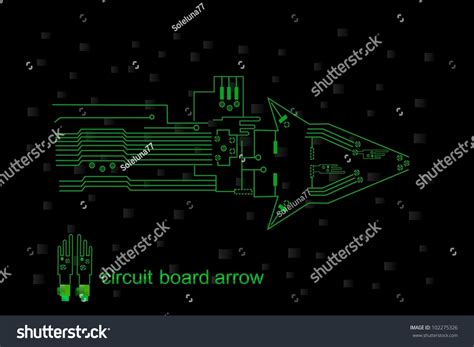 Circuit Arrow Stock Vector Royalty Free 102275326 Shutterstock