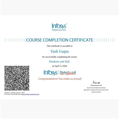 Yash Gupta On Linkedin I Have Earned My Database And Sql Certification