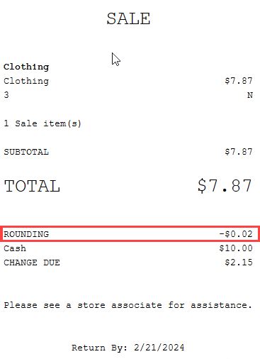 Understanding Total And Currency Rounding
