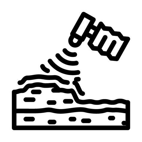 Geotechnical Analysis Hydrogeologist Line Icon Vector Illustration