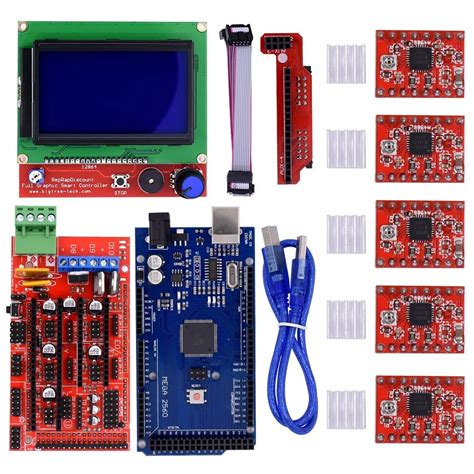CNC 3D Printer Kit Mega 2560 R3 Reprap RAMPS 1 4 Controller LCD