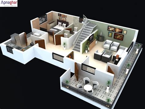 33 3d Double Story Modern House Plans