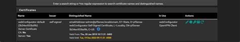 what does this mean certificate manager the following ca certificate