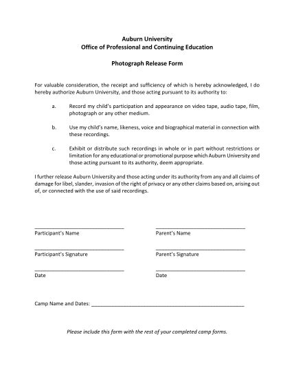 19 Appearance Release Form Free To Edit Download And Print Cocodoc