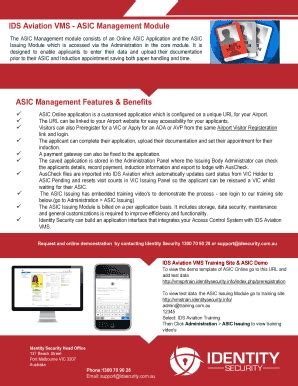 Fillable Online IDS Aviation VMS ASIC Management Module Fax Email