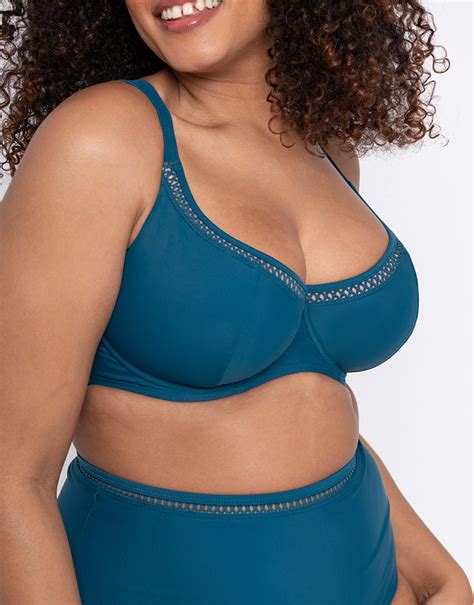 Curvy Kate First Class Multiway Balcony Bikini Top Deep Teal Brastop Uk
