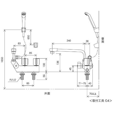 Kvk Kf207n ﾃﾞｯｷ一時止水付2ﾊﾝﾄﾞﾙｼｬﾜｰ Kvk｜ケーブイケー 通販 ビックカメラcom