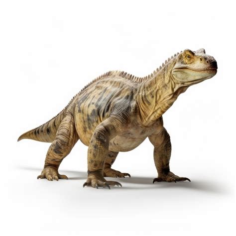 Premium Ai Image Iguanodon Isolated On White Background Generative Ai