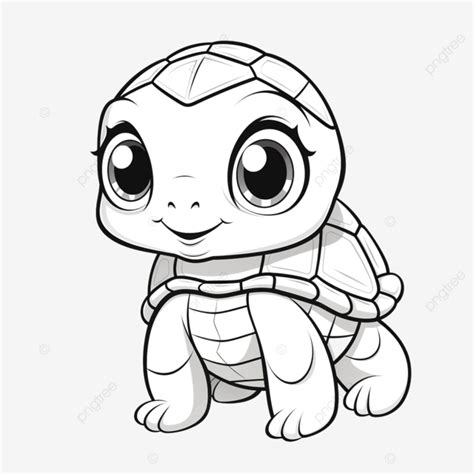 Turtle Cartoon Doodle Kawaii Anime Coloring Page Cute Illustration