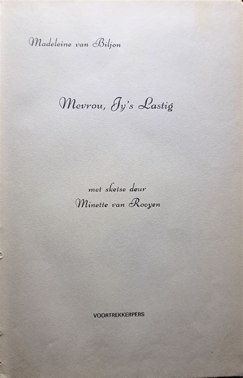 Mevrou Jys Lastig Van Biljon Madeleine Kakkerlak Boekhandelaars