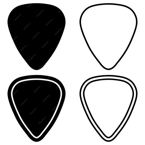 Premium Vector Logo Outline Pick Guitar Rock Vector Mediator Plectrum Line Icon