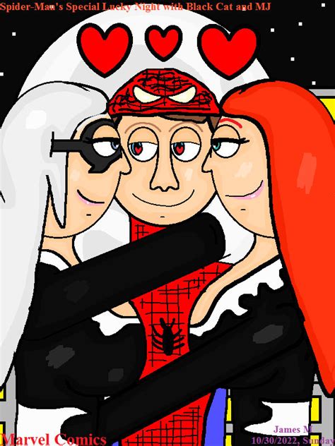 Spider Mans Lucky Night With Black Cat And Mj By Cvgwjames On Deviantart