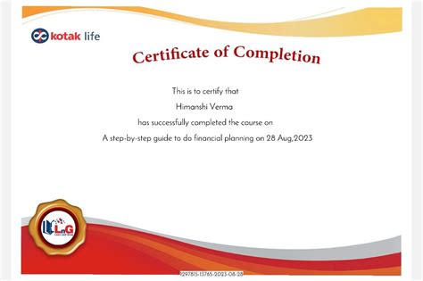 himanshi verma on linkedin certificate of completion🏆 became financial advisor