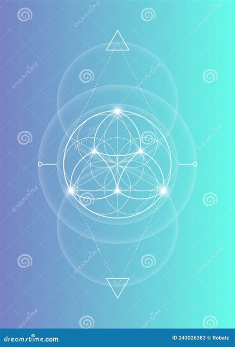 Flor Sagrada De Geometría De Vida Flor De Loto Mandala Símbolo Del