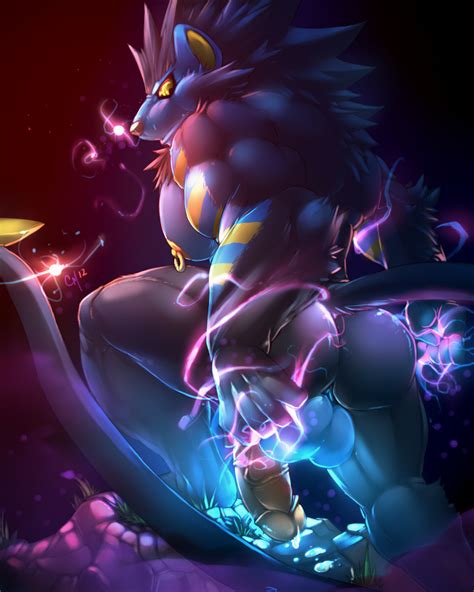 Rule 34 Anthro Ass Color Cum Cursedmarked Fur Furry Luxray Male Male