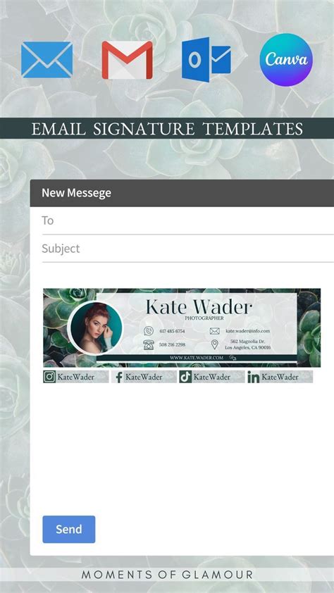 email signature template email signature temp email etsy email