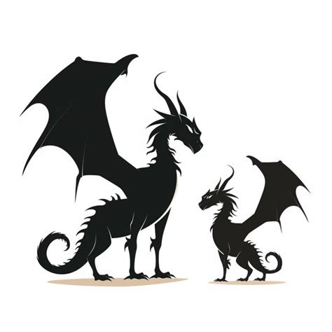 Vector De Dibujos Animados De Siluetas De Libélulas Vector Premium