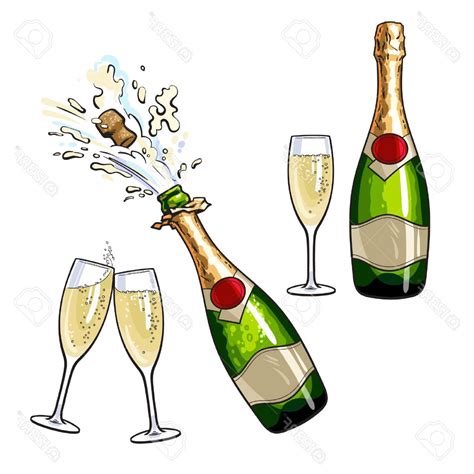 Champagne Bottle Vector At Getdrawings Free Download
