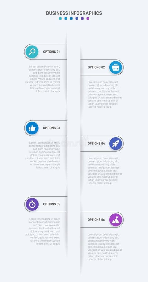 Vertical Progress Bar Featuring 6 Arrow Shaped Elements Symbolizing