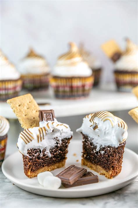 Smores Icing The Most Delicious Smores Cupcake Recipe Evvver Perfect