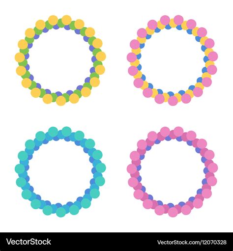 Set Of Colorful Round Circle Frames Royalty Free Vector