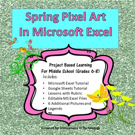Spring Pixel Art In Microsoft Excel Or Google Sheets Made By Teachers