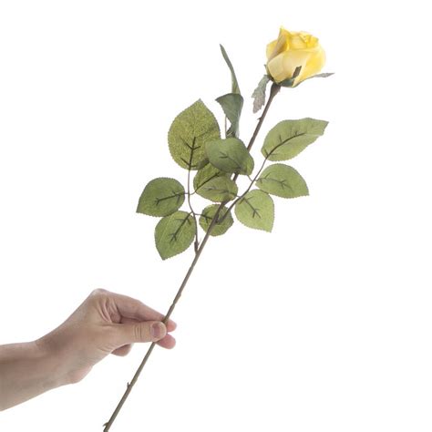 Dozen Yellow Artificial Long Stem Roses Bushes And Bouquets Floral