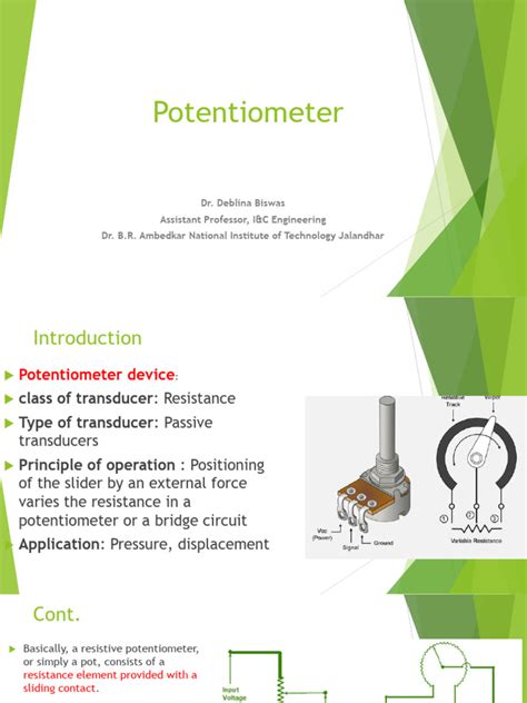 Potentiometer 1 Pdf Electrical Resistance And Conductance Applied And Interdisciplinary