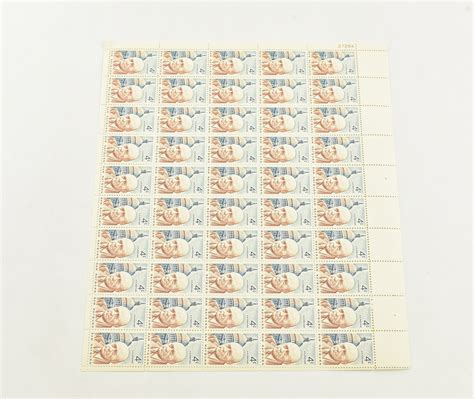 Vintage Unused Entire Sheet Real Usps Postage Stamps Property Room