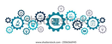 Research Development Vector Illustration Concept Connected Stock Vector Royalty Free