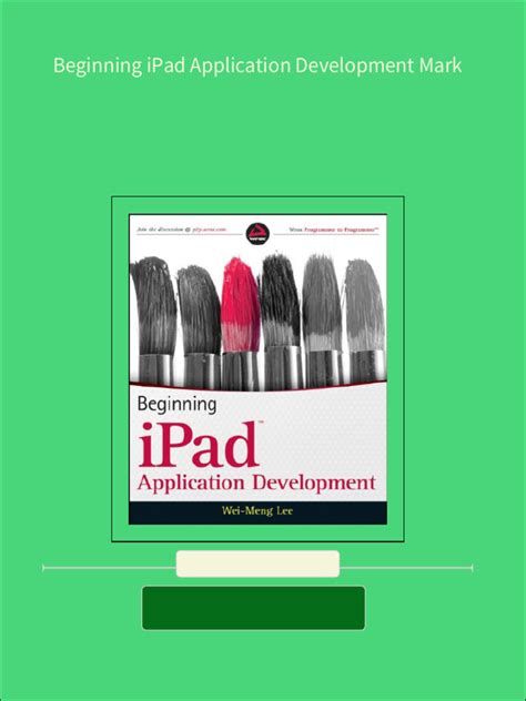 Download Ebooks File Beginning Ipad Application Development Mark All