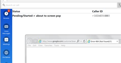 UC Valley Jabber Custom Tab Popup With Calling Number