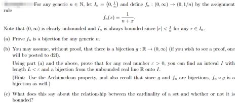 Solved For Any Generic N E N Let In 0 5 And Define Fn Chegg Com