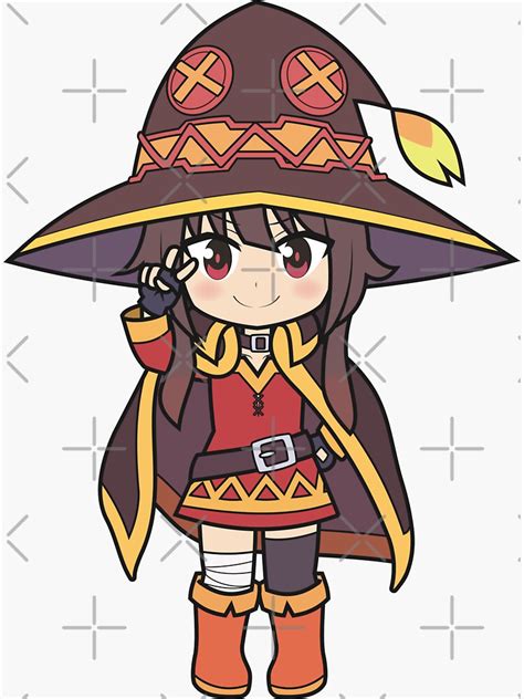 Pegatina Konosuba Megumin Chibi De Chibicheems Redbubble