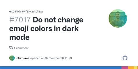 Do Not Change Emoji Colors In Dark Mode Issue Excalidraw