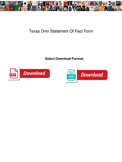 Fillable Online Texas Dmv Statement Of Fact Form Texas Dmv Statement