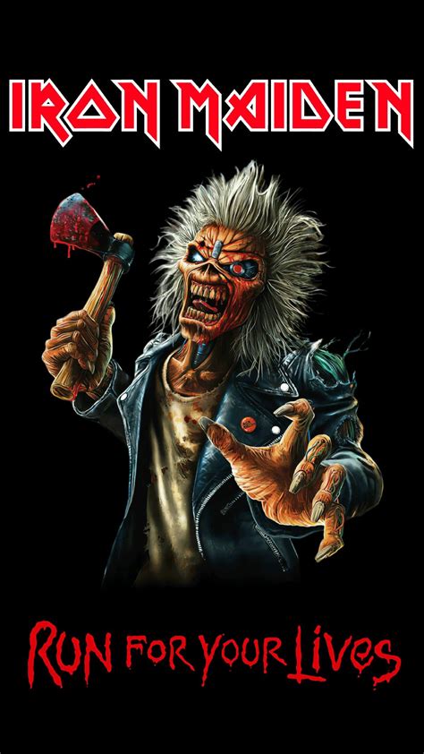 Iron Maiden Wallpaper Aesthetic Iron Maiden Run For Your Live Iron